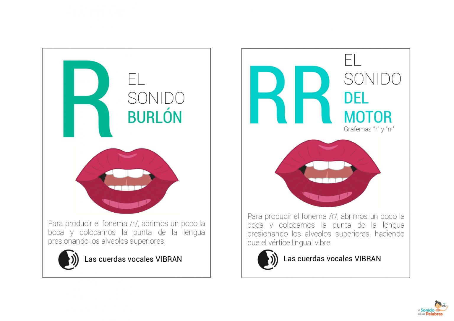 Posters visuales de los sonidos: Abecedario de los fonemas, especial ...