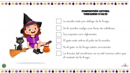 ESTUPENDAS TARJETAS DE COMPRENSIÓN LECTORA HALLOWEEN -Orientacion Andujar