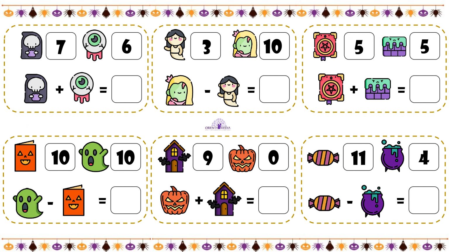SUPER CUADERNILLO MATE INFANTIL Y 1 PRIMARIA HALLOWEEN -Orientacion Andujar