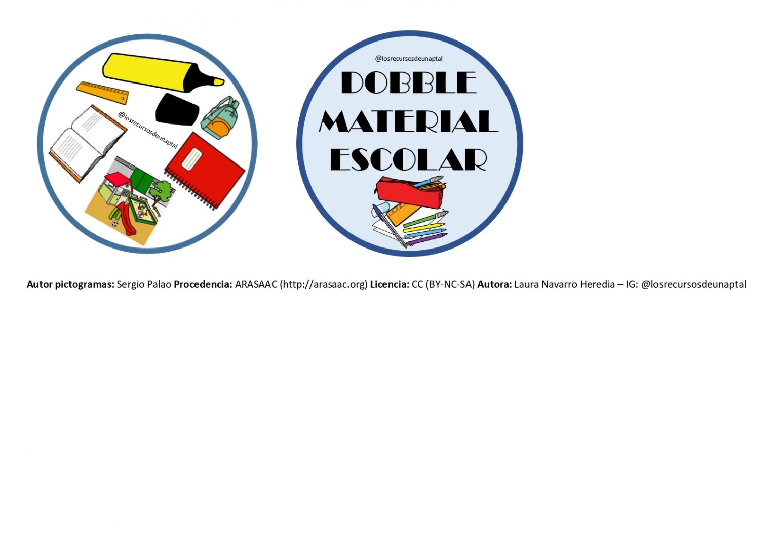 Bonito DOBBLE MATERIAL ESCOLAR -Orientacion Andujar