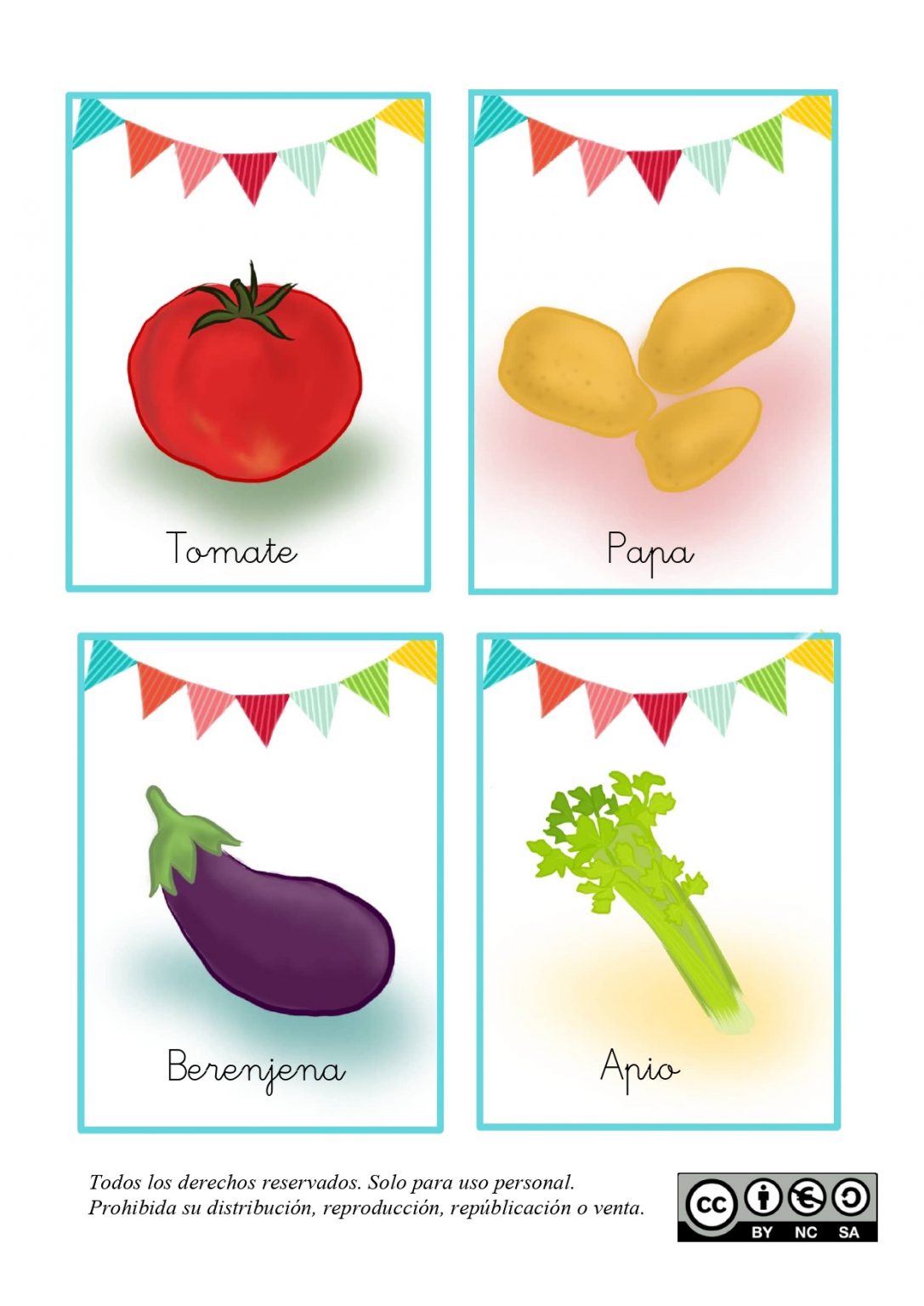 FLASCARD TARJETAS DE VEGETALES -Orientacion Andujar