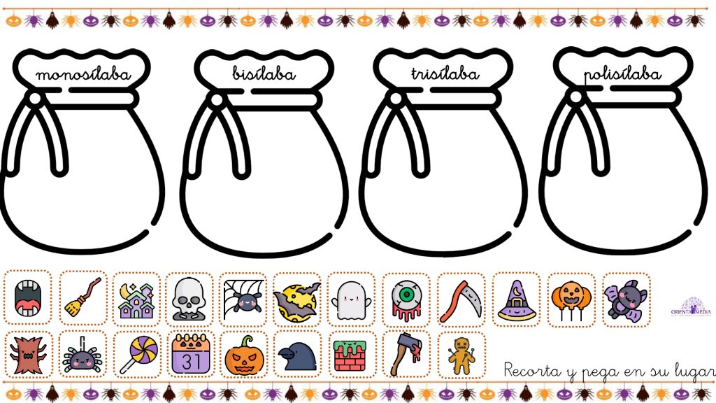 Fichas de lectoescritura ambientadas con temática de Halloween ...