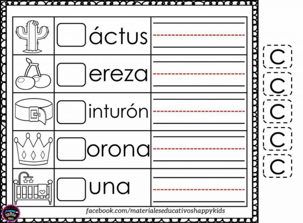 Recorta y pega las letras del abecedario para formar palabras ...