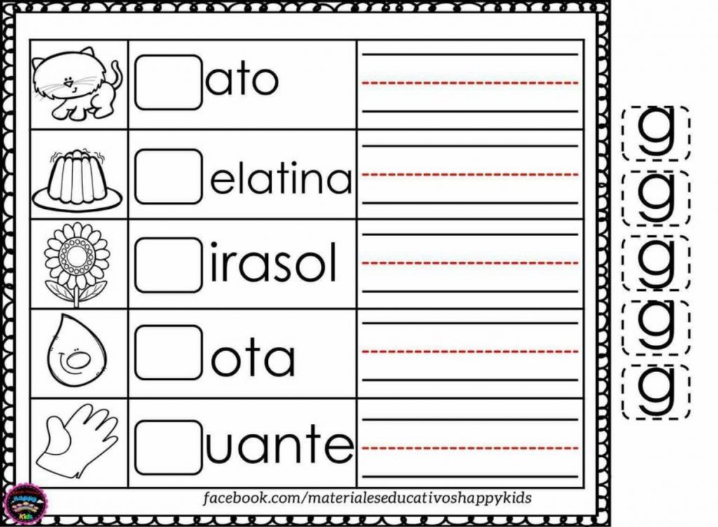 Recorta y pega las letras del abecedario para formar palabras ...