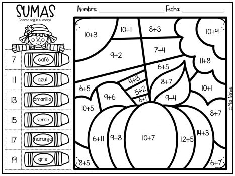 Sumas y restas hasta el 20 -Orientacion Andujar