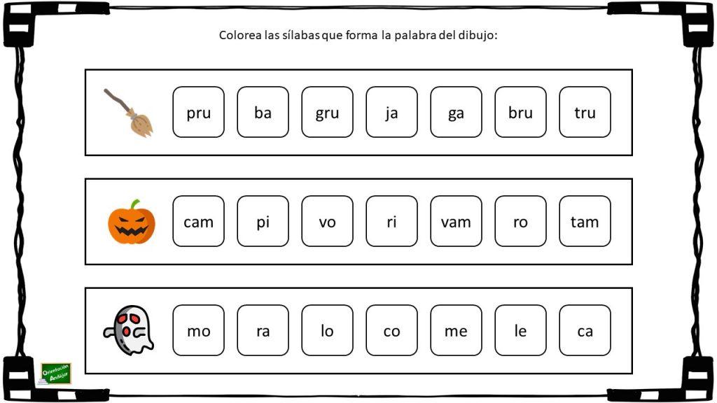 conciencia silabica halloween (2) - Orientación Andújar - Recursos ...