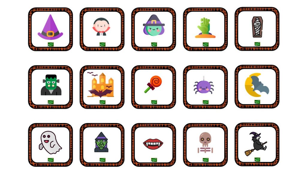 Juego de atención: Busca y encuentra en el tablero de Halloween ...