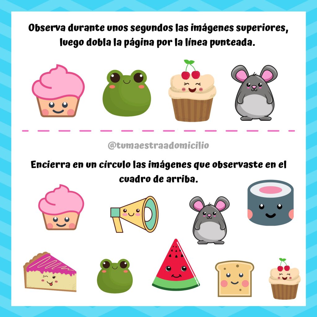 Fichas de atención y memoria -Orientacion Andujar