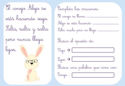 Breves textos infantiles para comprensión lectora -Orientacion Andujar
