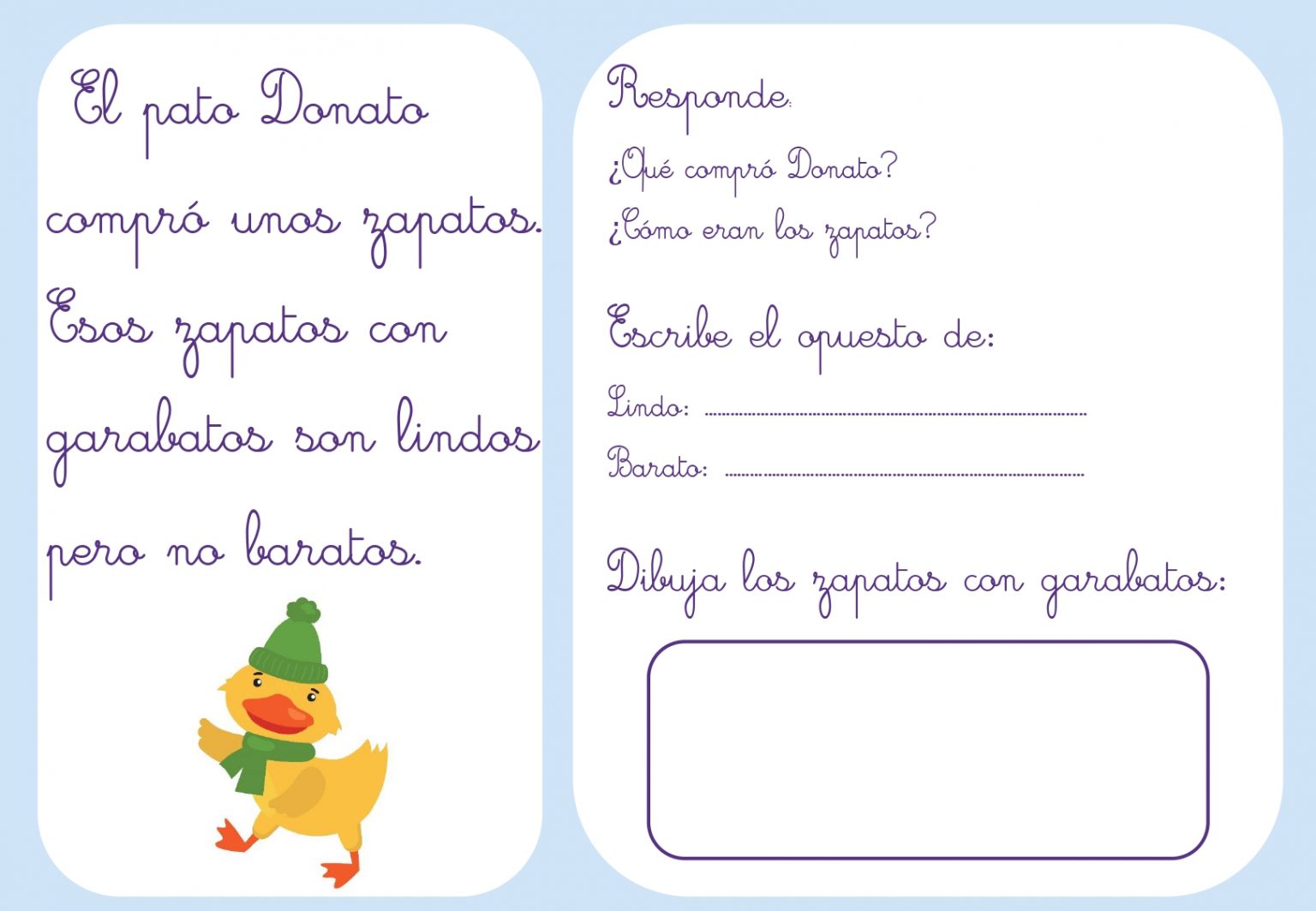 Breves textos infantiles para comprensión lectora -Orientacion Andujar