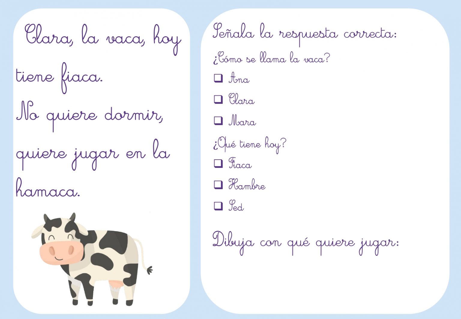 Breves textos infantiles para comprensión lectora -Orientacion Andujar