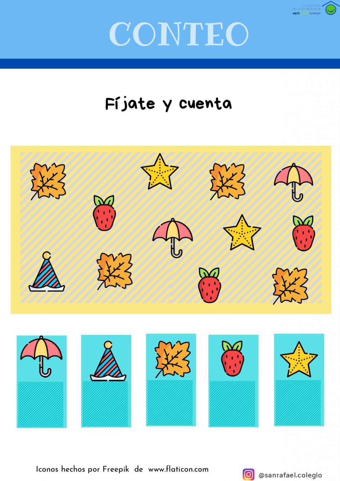 Librito de actividades para trabajar el conteo en Infantil -Orientacion Andujar