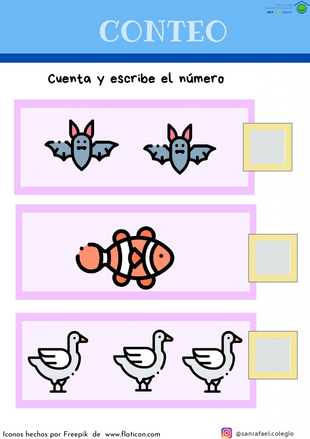 Librito de actividades para trabajar el conteo en Infantil -Orientacion Andujar