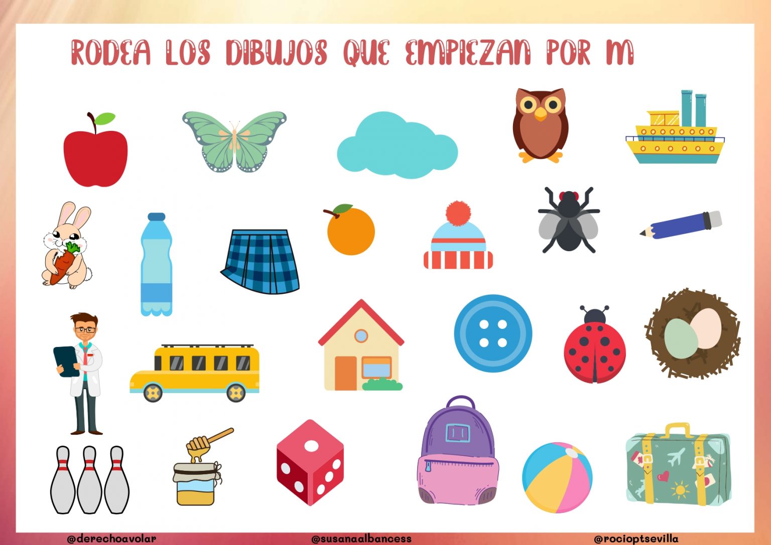 El mundo de las letras letra m - Orientacion Andujar