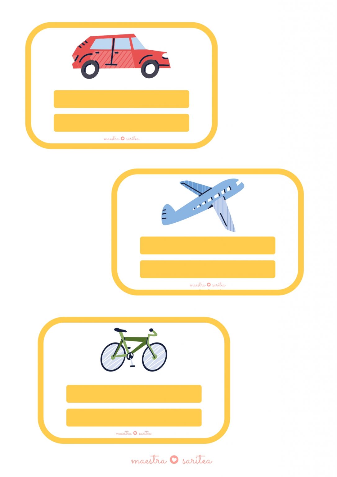 Tarjetas de vocabulario -Orientacion Andujar