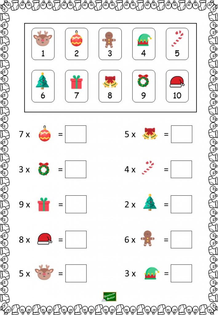 Multiplicaciones de Navidad -Orientacion Andujar