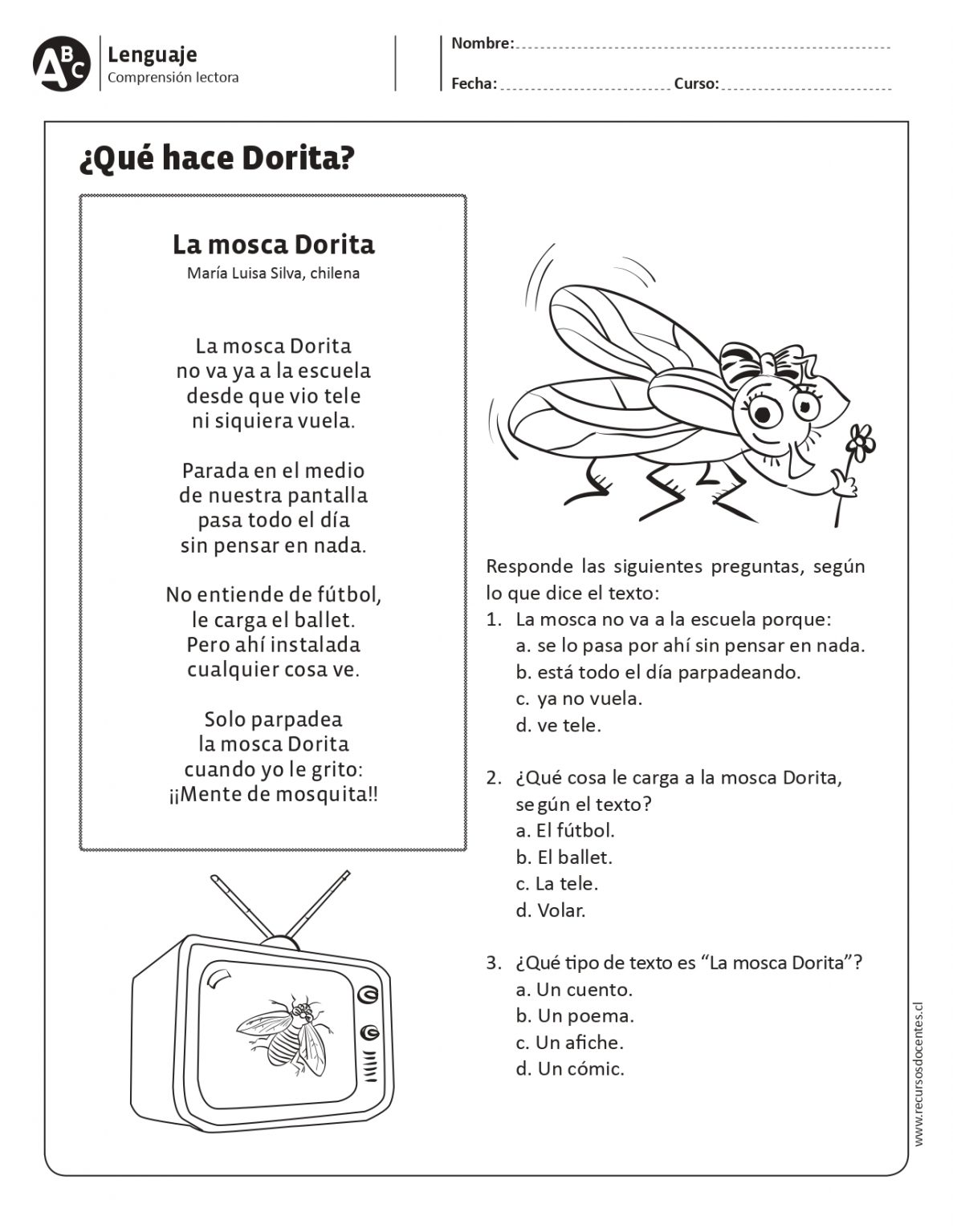 50 fichas de comprensión lectora para Primaria - Actividades de ...