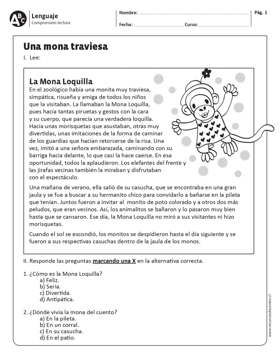 50 fichas de comprensión lectora para Primaria - Actividades de ...