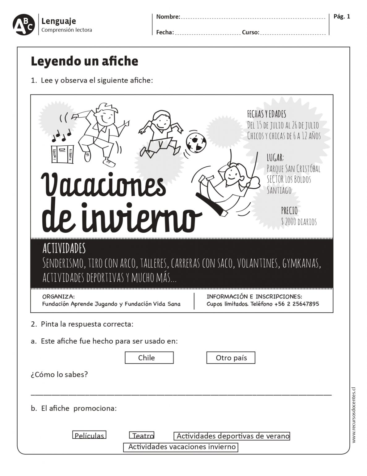 50 fichas de comprensión lectora para Primaria - Actividades de ...
