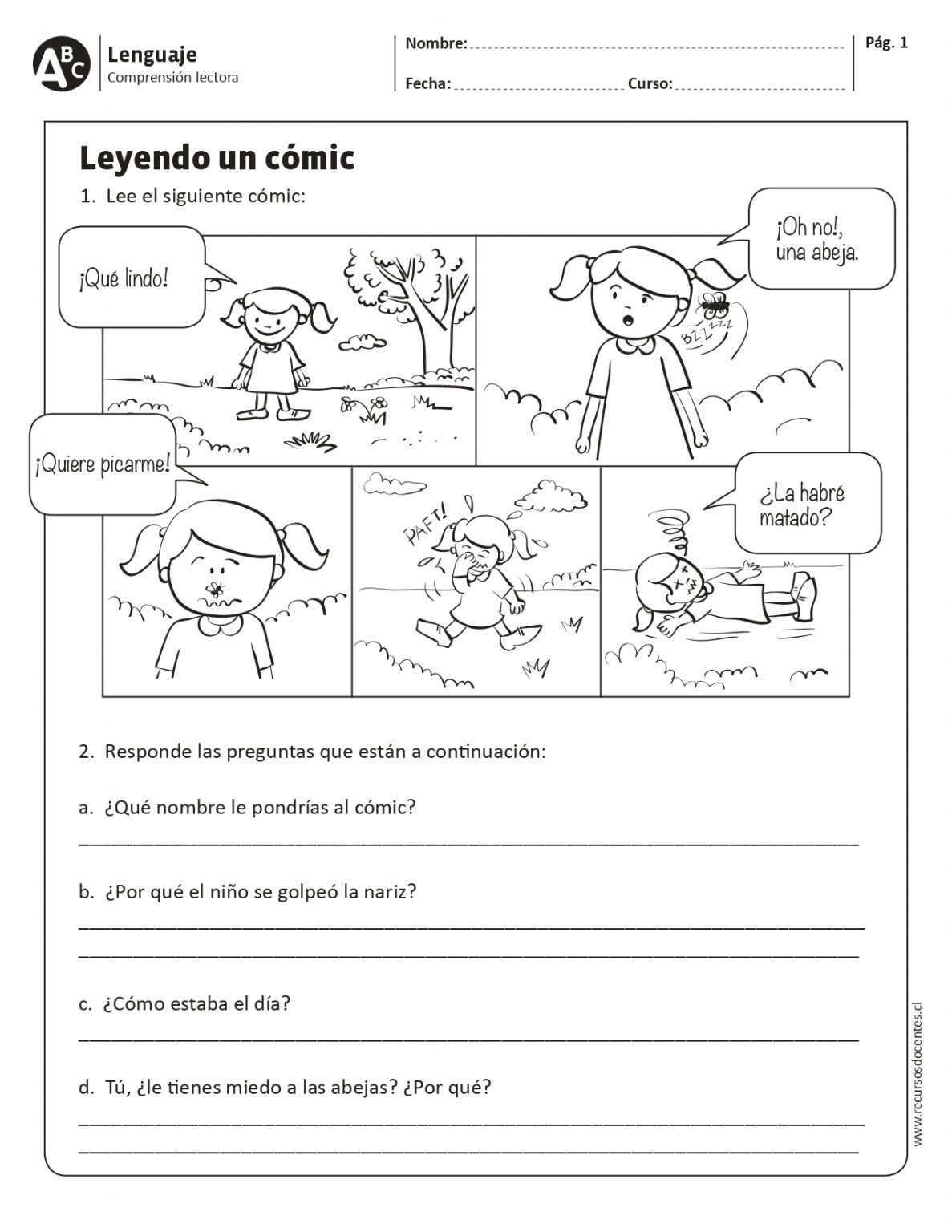 50 fichas de comprensión lectora para Primaria - Actividades de ...