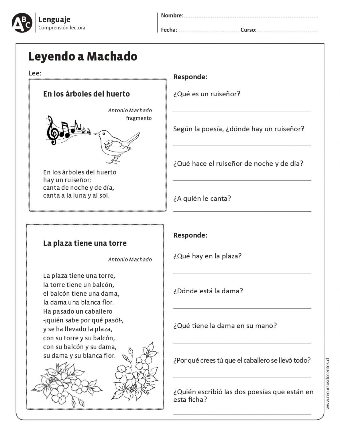 50 fichas de comprensión lectora para Primaria - Actividades de infantil y primaria