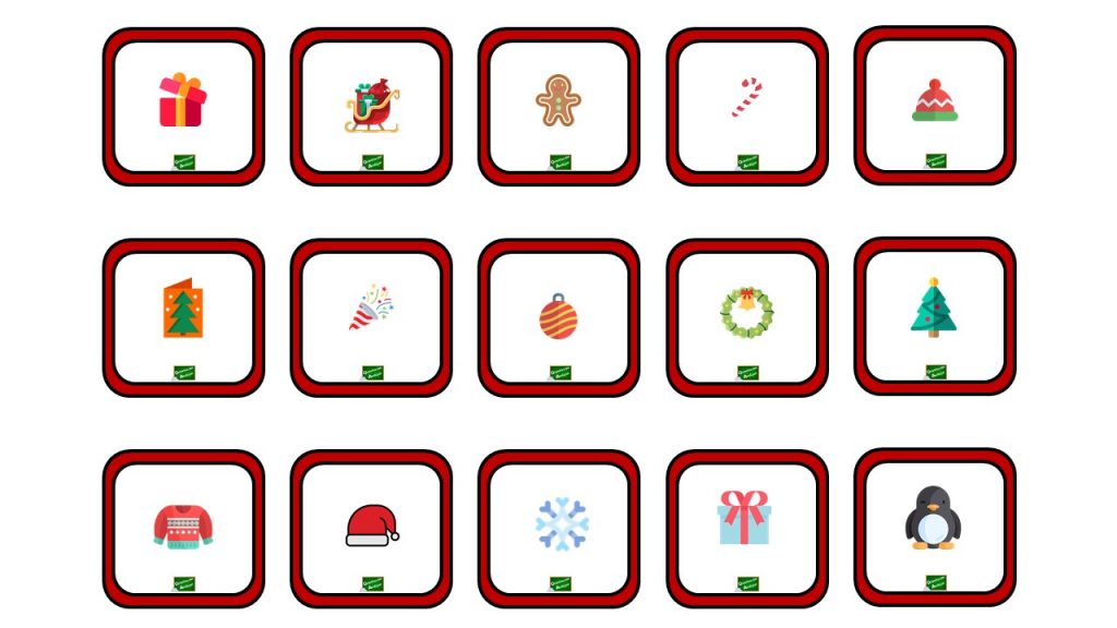Juego de atención: Busca y encuentra en el tablero de Navidad ...