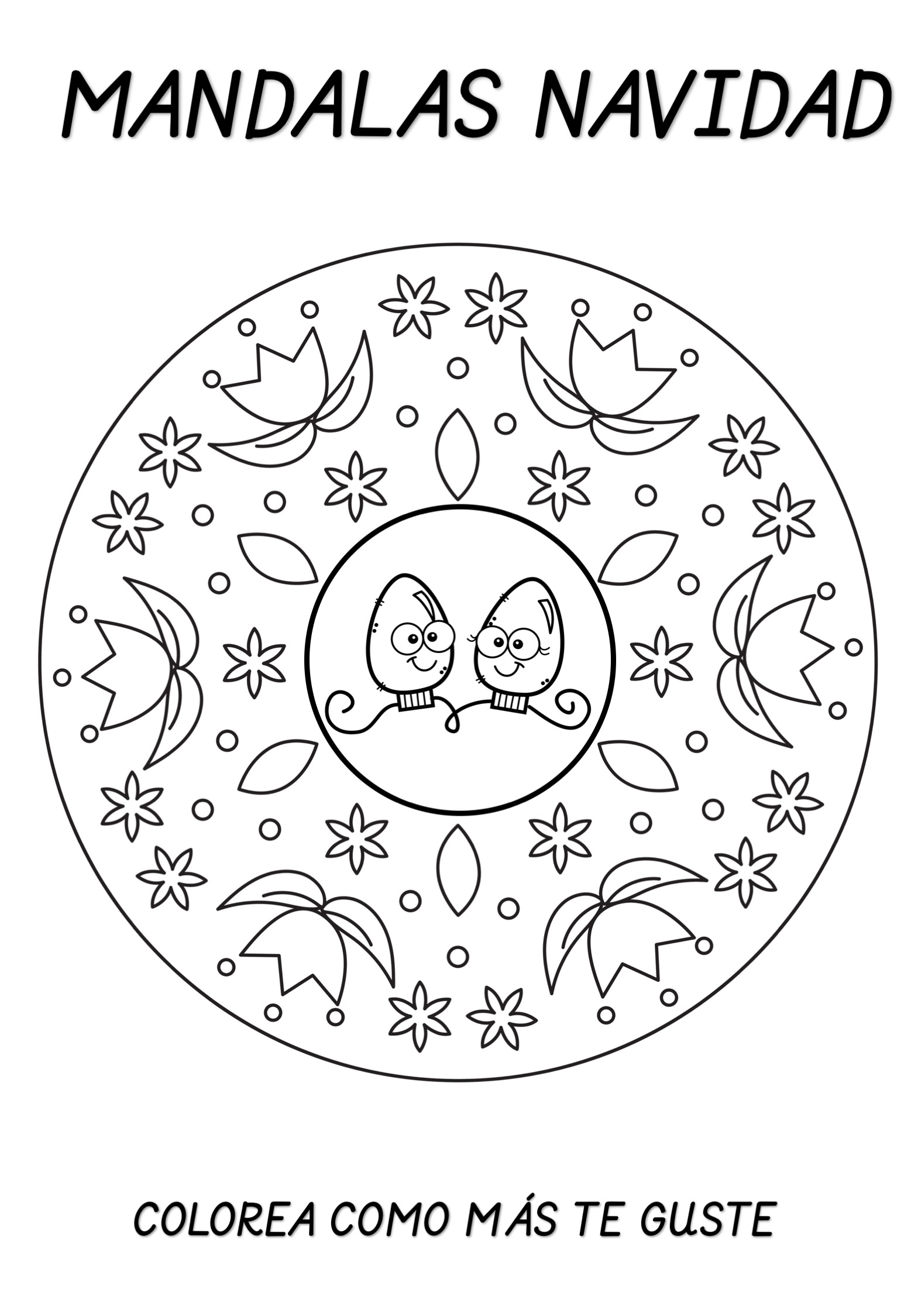 MANDALAS DE NAVIDAD LISTAS PARA COLOREAR 10 NUEVOS - Orientacion Andujar
