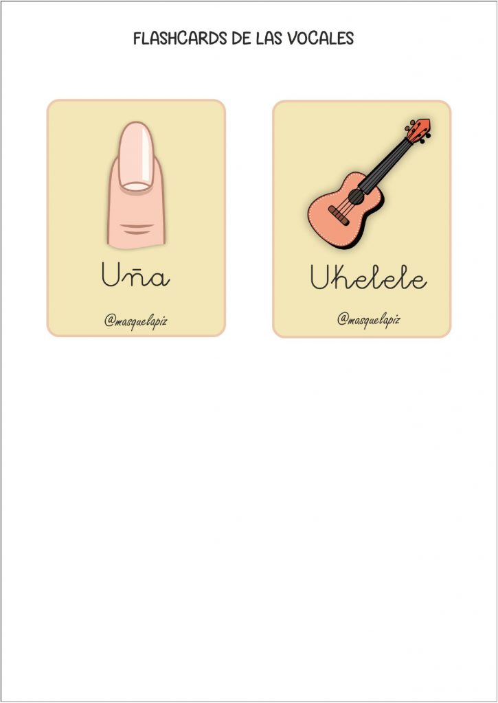 Flashcards: Aprendemos las vocales -Orientacion Andujar