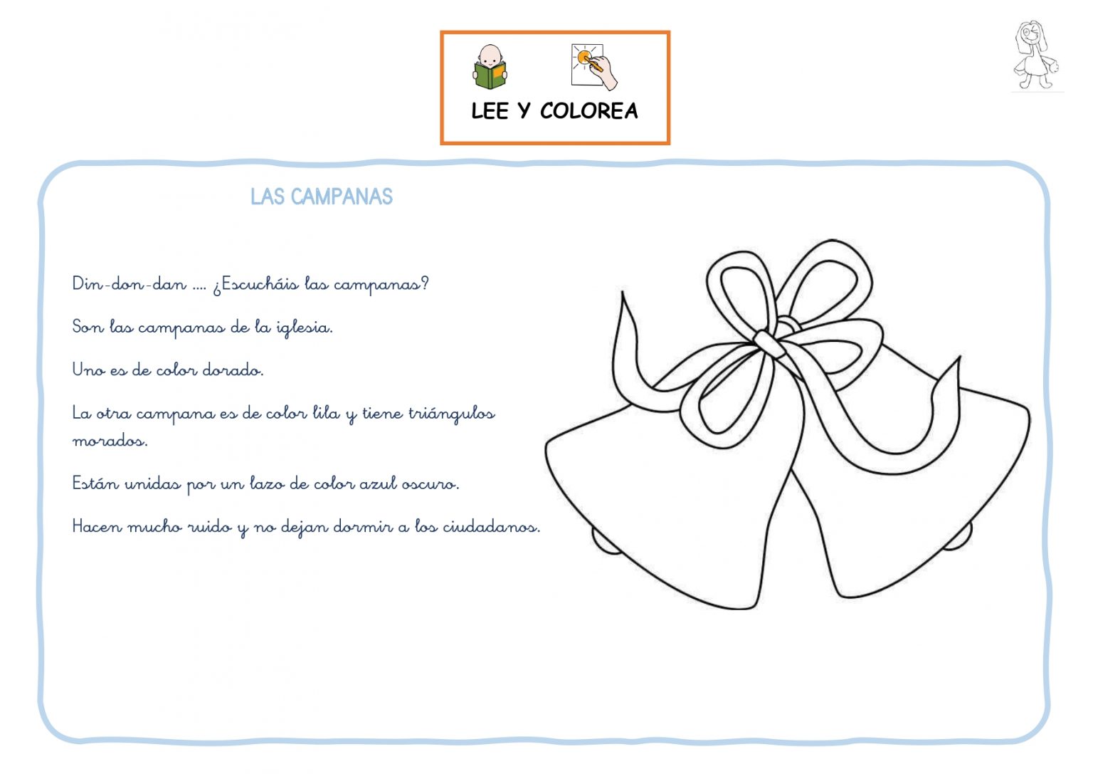 Lee y colorea: Comprensión lectora navideña -Orientacion Andujar