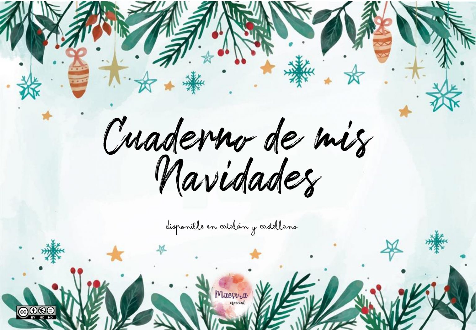 Cuaderno de mis navidades en castellano y catalán -Orientacion Andujar