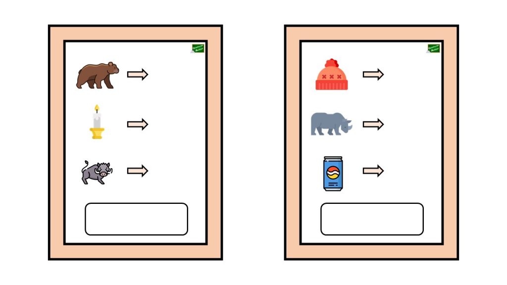 Juego de sílabas: Forma una palabra con las sílabas iniciales ...