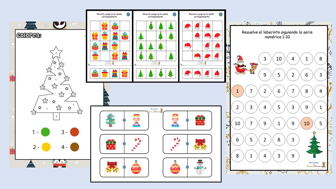 Recopilatorio de materiales de navidad: atención, memoria, sudokus ...