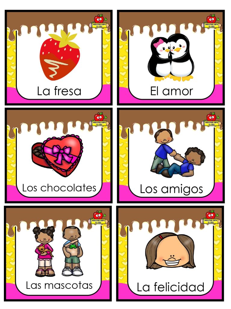 BINGO LOTERÍA semántico y visual 14 DE FEBRERO DIA DEL AMOR Y LA ...