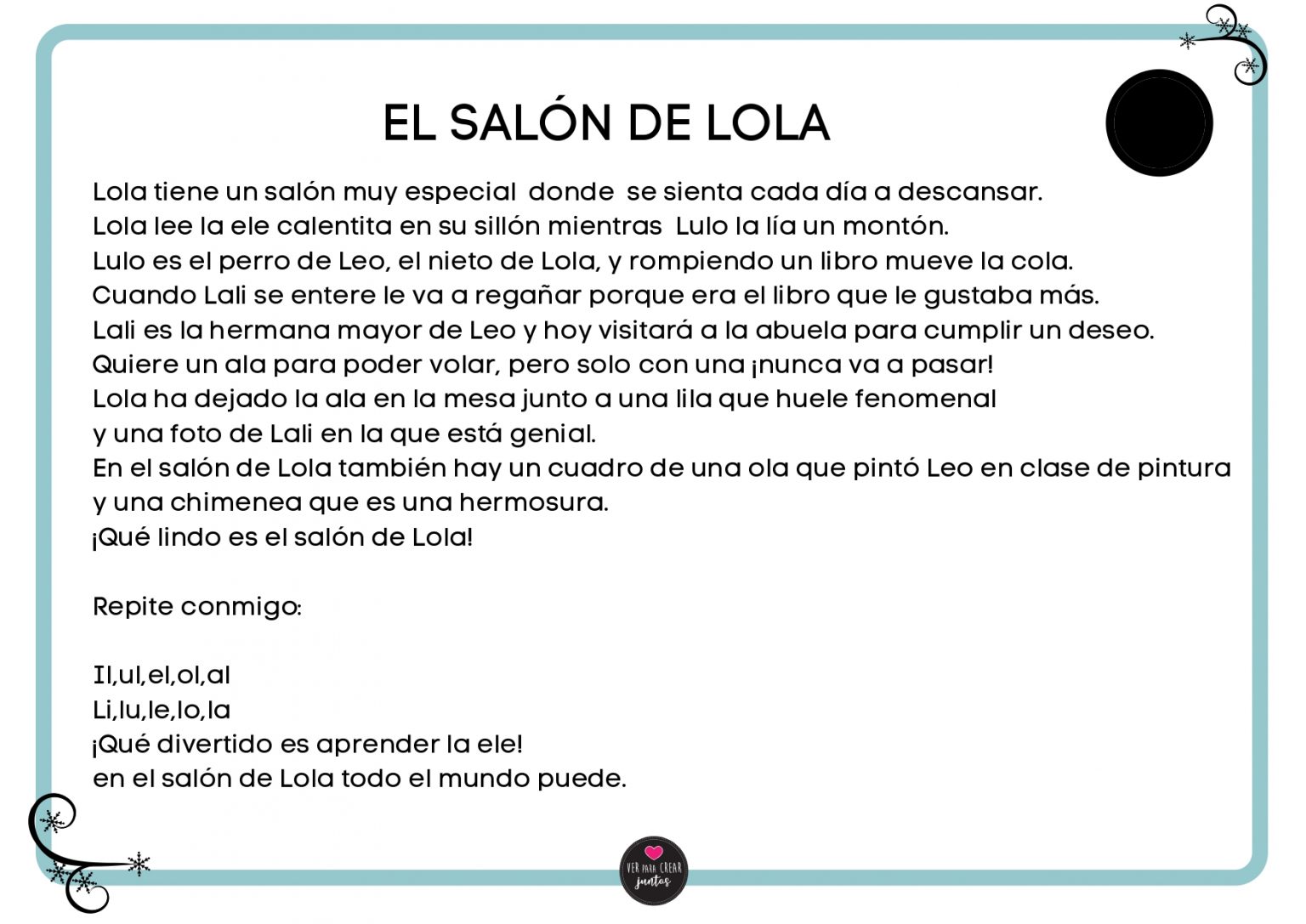 Ejercicios de lectoescritura de invierno - Orientacion Andujar