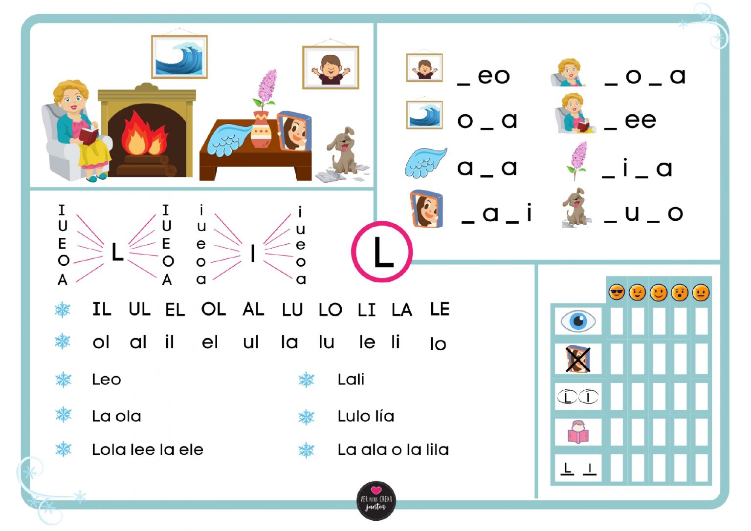 Ejercicios de lectoescritura de invierno - Orientacion Andujar