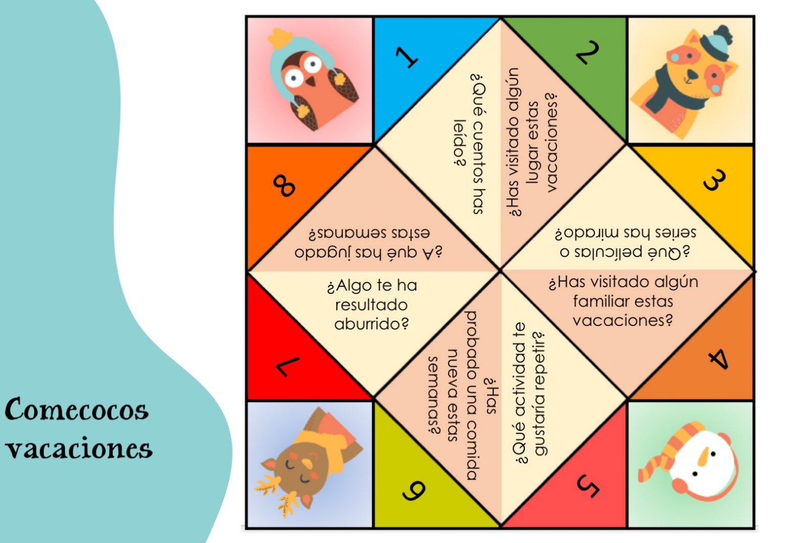 Pack de 12 Actividades sobre las vacaciones -Orientacion Andujar
