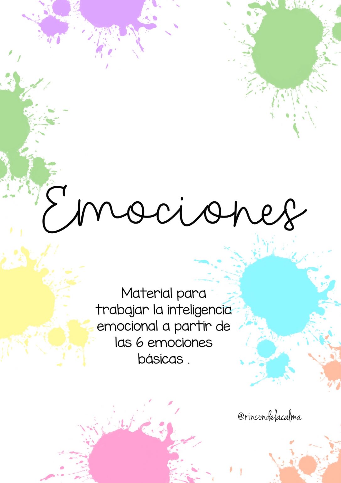 Preciosas tarjetas ilustrativas para conocer las emociones básicas ...