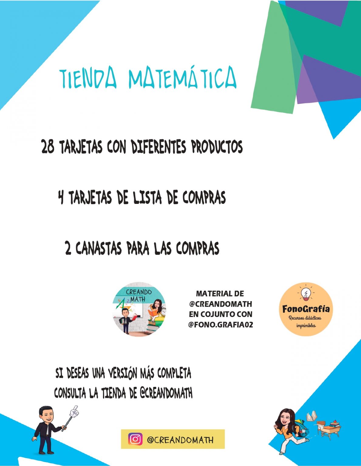 MAnipulativo Tienda Matemática Jugamos a las compras -Orientacion Andujar