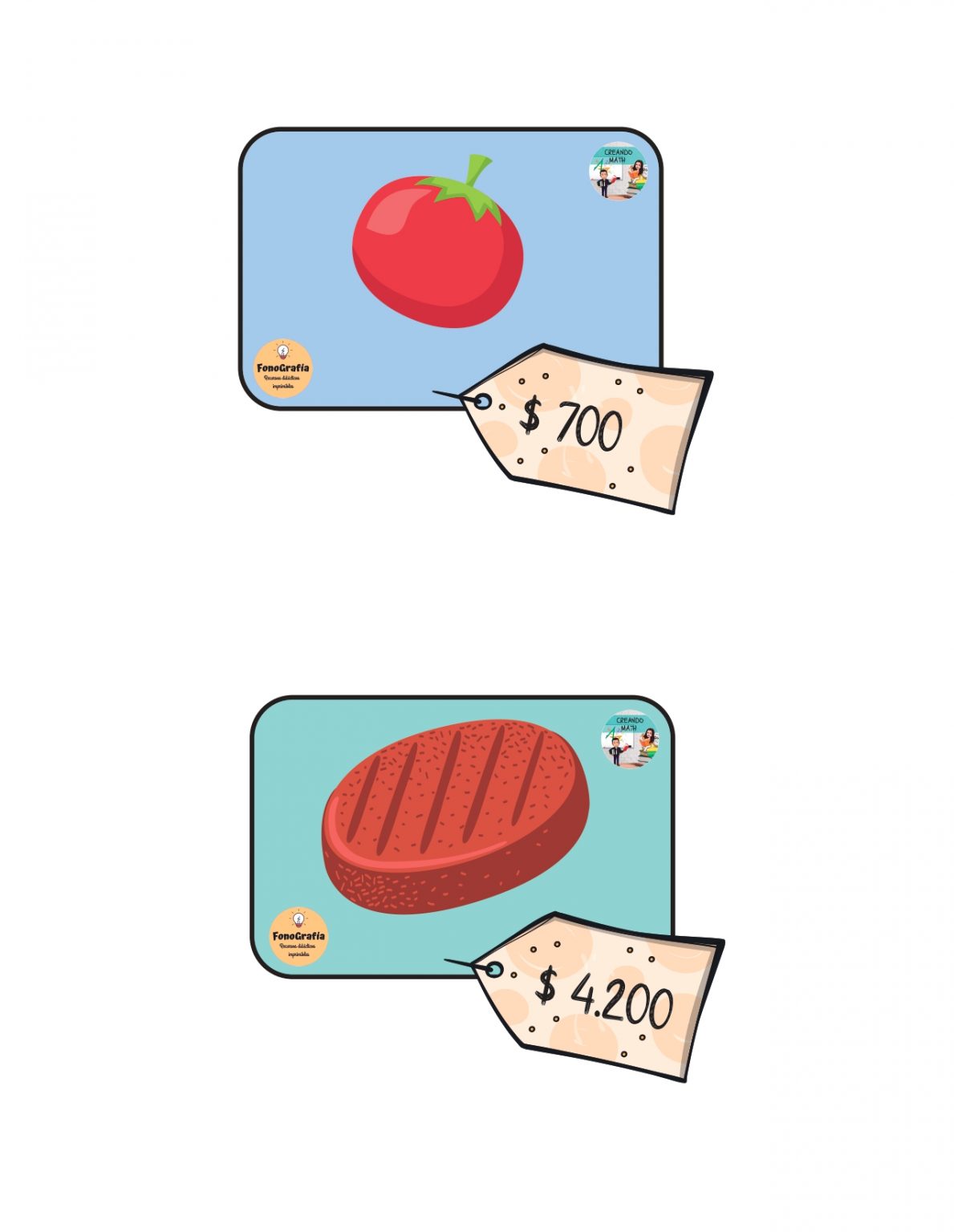 MAnipulativo Tienda Matemática Jugamos a las compras -Orientacion Andujar