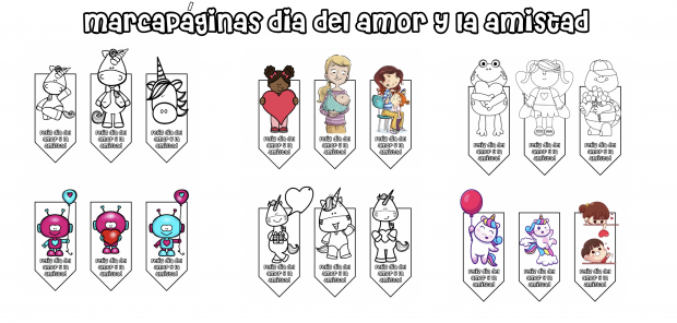 Preciosos marcapáginas especial San Valentin -Orientacion Andujar