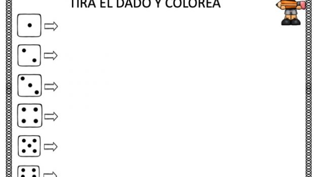 Divertidas fichas Juego Tira el dado y colorea plantilla - Orientación ...