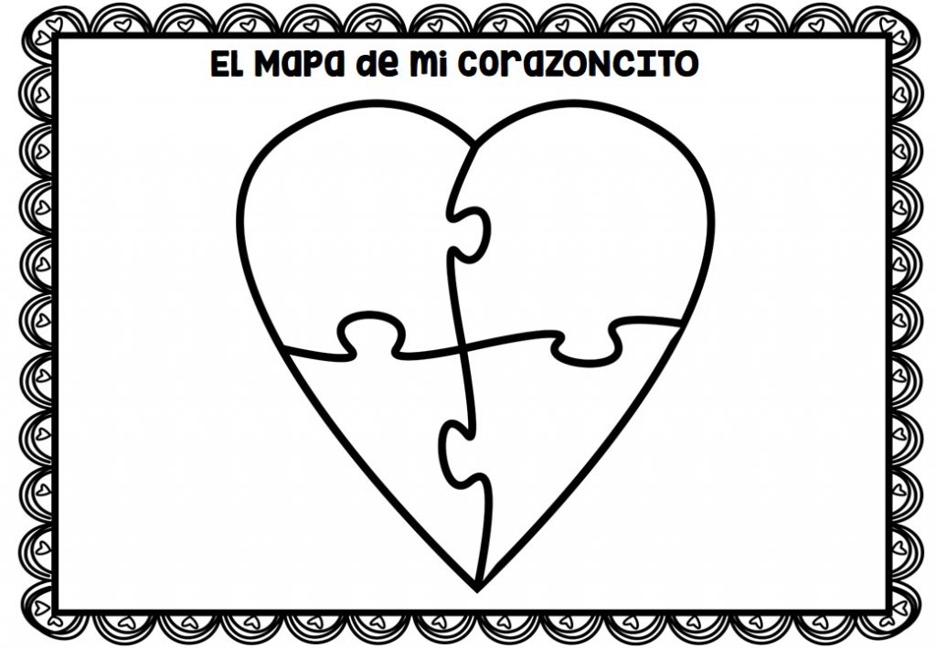 EL mapa de mi corazón día del amor y la amistad 10 modelos infantil ...