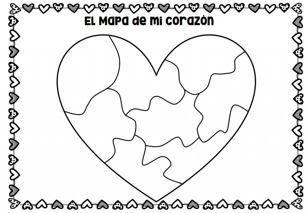 EL mapa de mi corazón día del amor y la amistad 10 modelos infantil ...