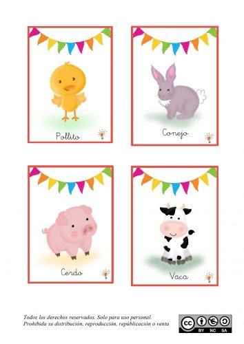Flash card y cuaderno de trabajo especial ANIMALES DE GRANJA ...