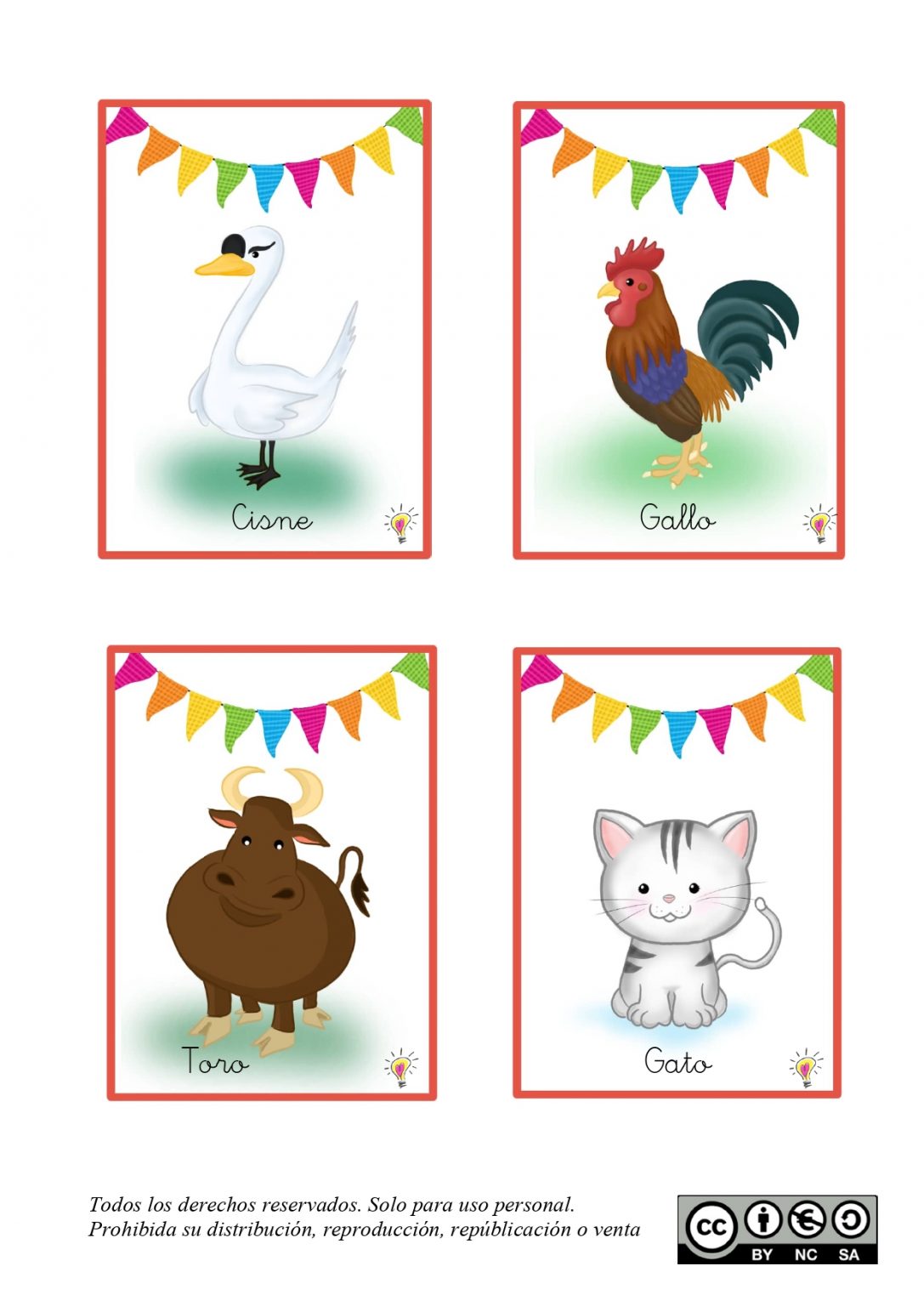 Flash card y cuaderno de trabajo especial ANIMALES DE GRANJA ...