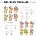 Juego de atención con dados de colores: Las tarrinas de helado ...