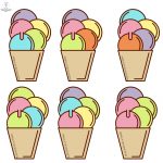 Juego de atención con dados de colores: Las tarrinas de helado ...