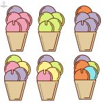 Juego de atención con dados de colores: Las tarrinas de helado ...