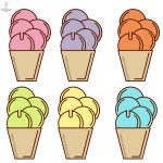 Juego de atención con dados de colores: Las tarrinas de helado ...