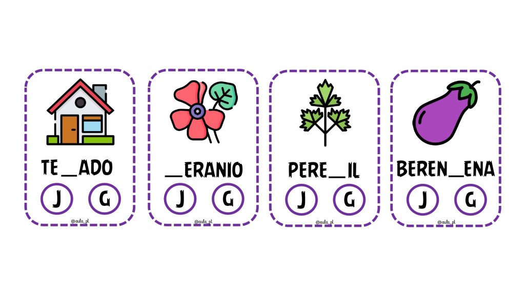 Material sobre el sonido /g/ y sonido/j/ -Orientacion Andujar